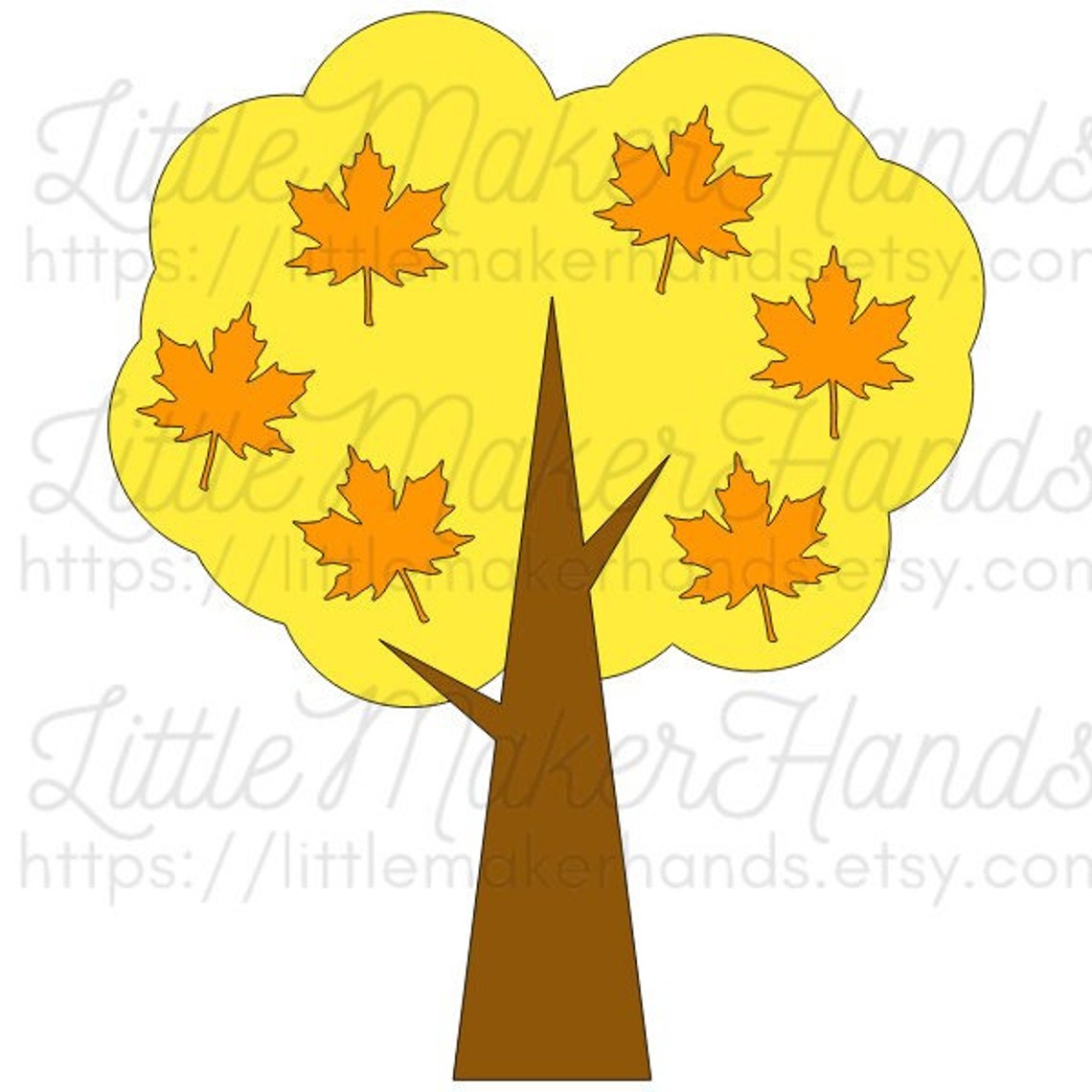 Fall Tree SVG Fall Tree Craft Fall Tree Cut File Weekend - Etsy
