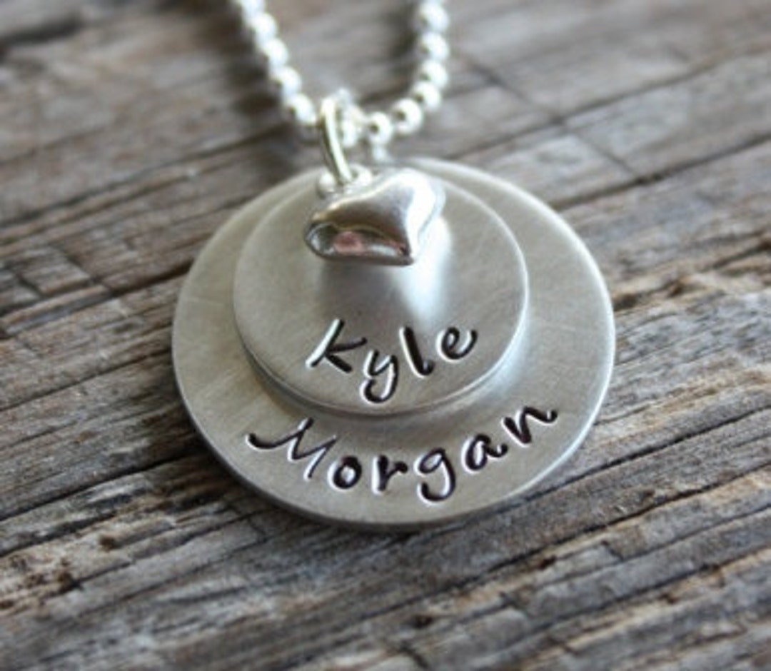 Short Stack Sterling Silver Name Necklace Custom Name Necklace New Mom ...