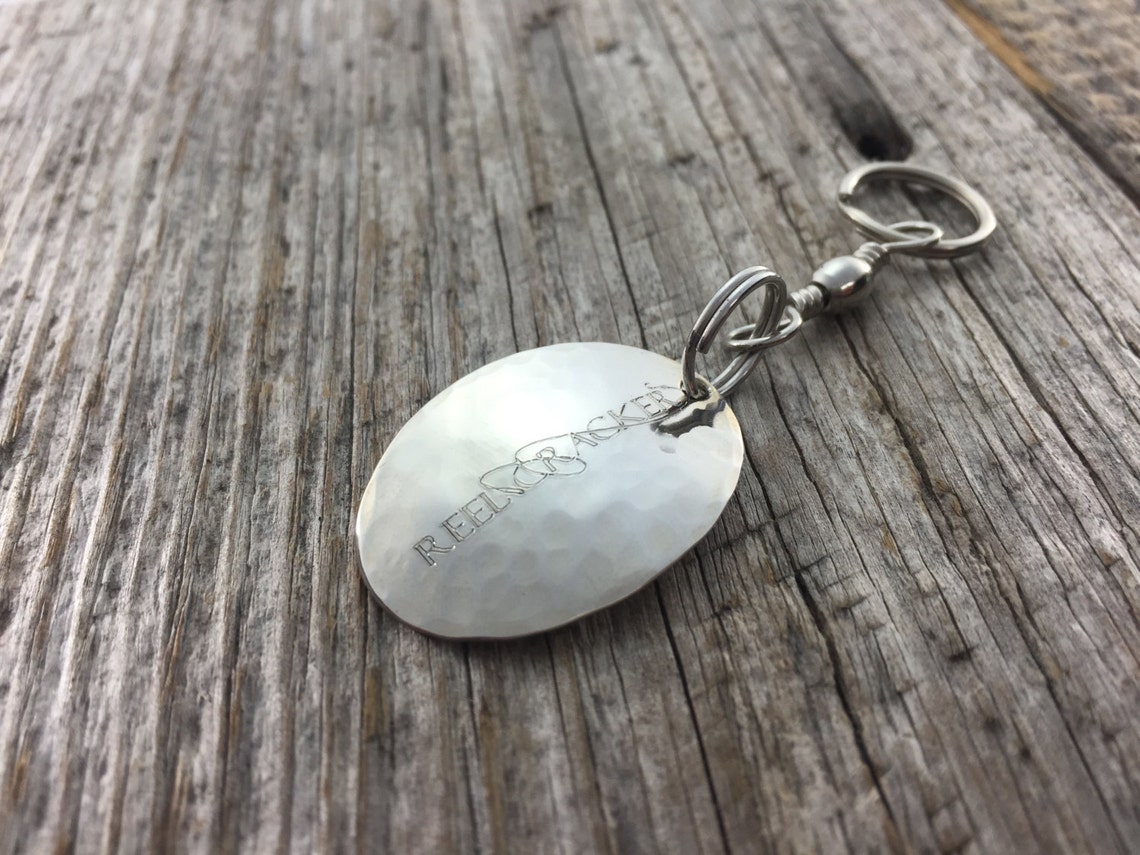 Fishing Lure Keychain Custom Engraved Logo Handmade Sterling - Etsy