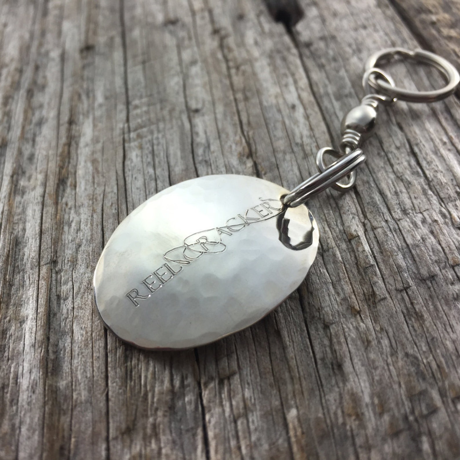 Fishing Lure Keychain Custom Engraved Logo Handmade Sterling - Etsy