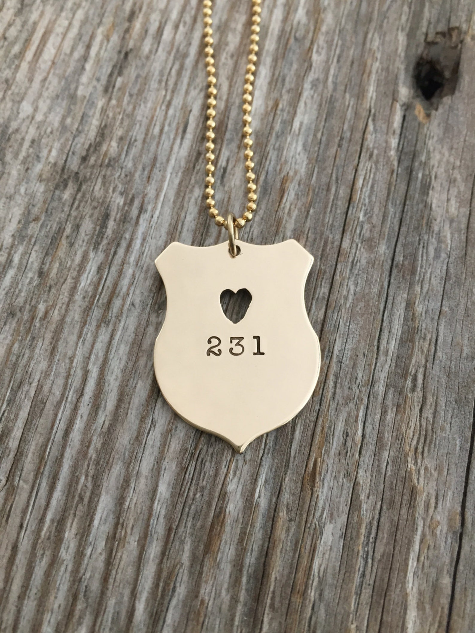 Police Badge Necklace 14K Goldfill Law Enforcement Deputy - Etsy