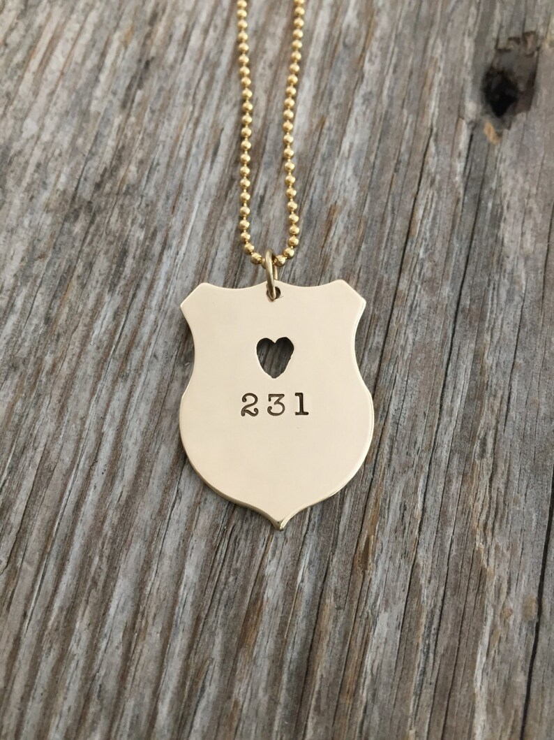 Police Badge Necklace 14K Goldfill Law Enforcement Deputy - Etsy