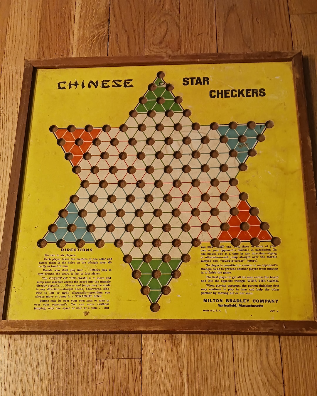 Vintage Reversible Checkerboard Chinese Checkers milton Bradley ...