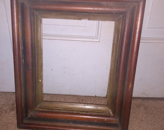 Pair of Antique Walnut Frame and Gold Leaf Frames - Etsy