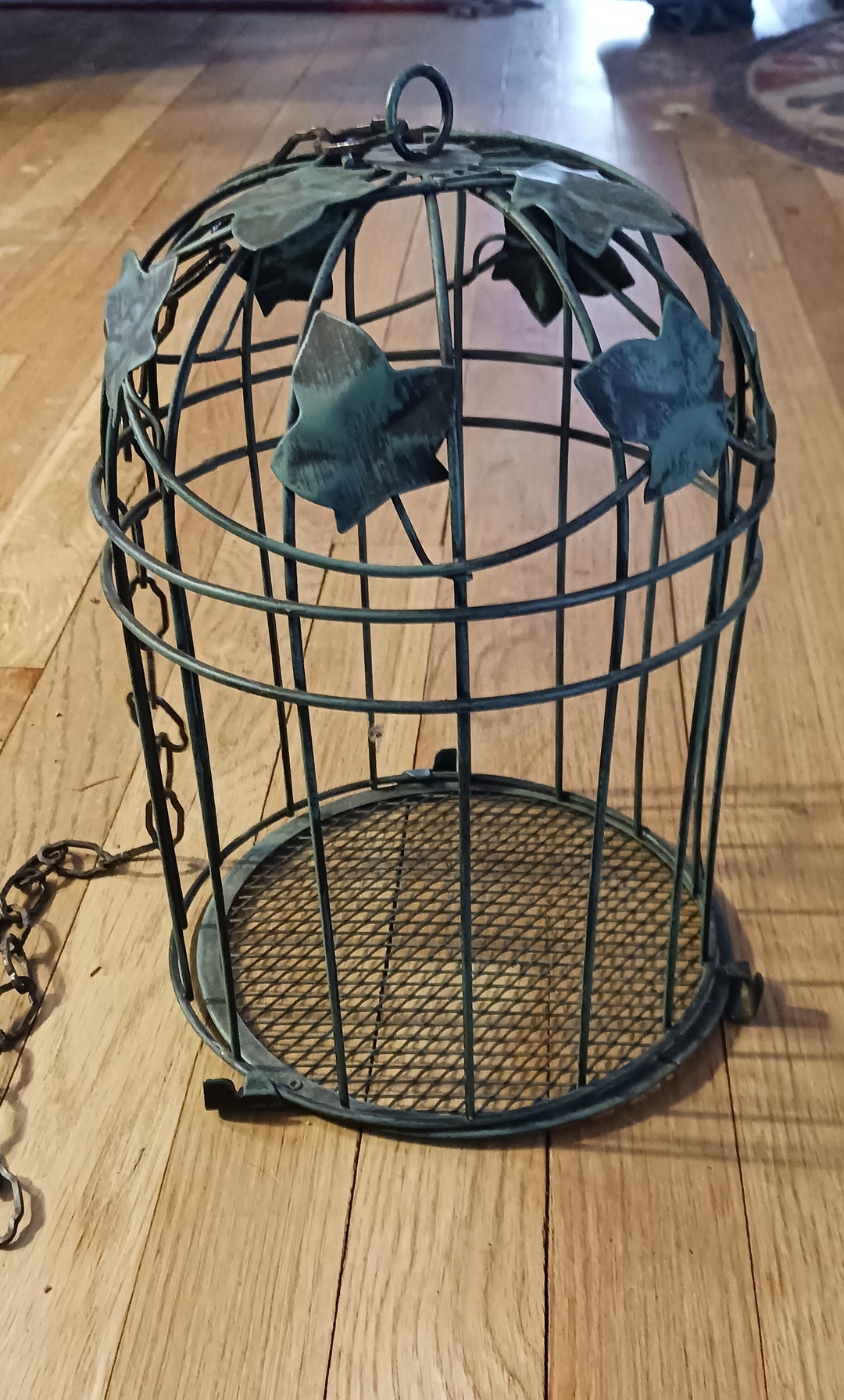 Pretty Bird Cage Hanging Planter for Outdoors or Inside Verdi Green ...