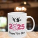 Happy New Year 2025 Mug PNG, Disco Ball New Year's PNG, Happy New Year ...