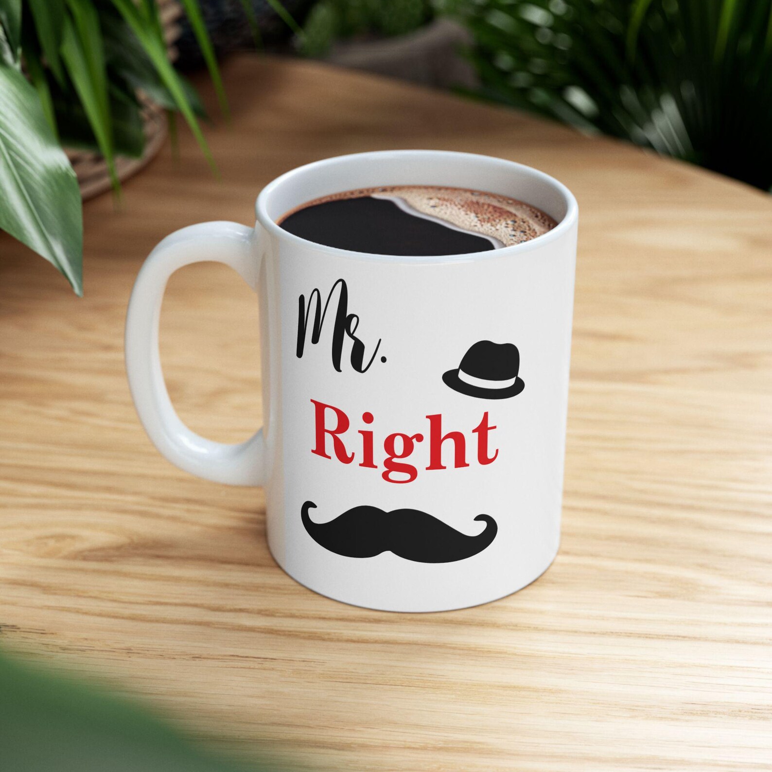 Mr. and Mrs. Right Mug Wrap: Wedding Couple Design PNG SVG (digital ...