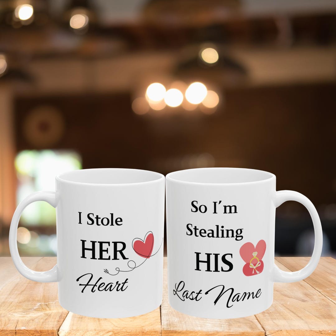 I Stole Her Heart Mug Png, Couple Mug Png, Hubby and Wifey Mug ...