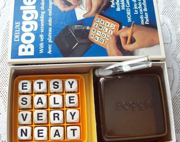 1976 Deluxe Boggle Game Wooden Letter Cubes - Etsy