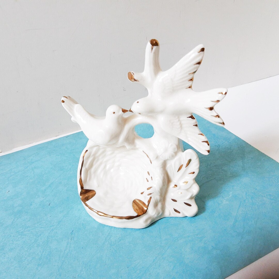 Vintage Capodimonte Love Birds Doves Made in Italy, Porcelain Figurine ...