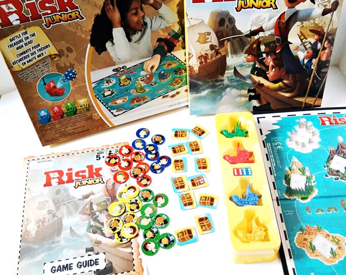 Risk Junior Game Hasbro Game Board, Complete Gameboard, 2 Dice, 4 Ship ...