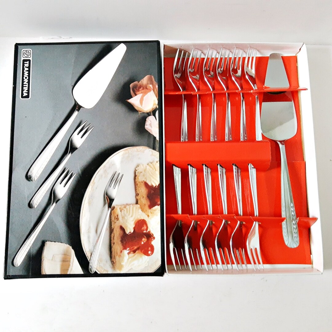Tramontina Dessert 3 Tine Cake Forks and Serving Spatula Forks ...