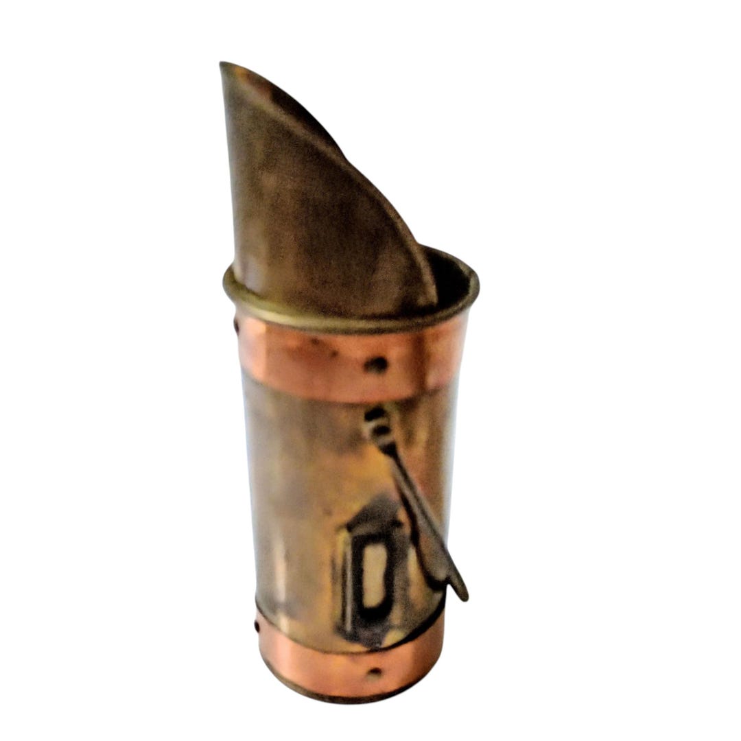 Vintage Brass and Copper Match Stick Holder, Handle for Hanging ...