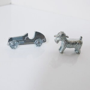 Monopoly Game Pieces, Crooked Cash Pewter, Six Metal Tokens, T-rex W a ...