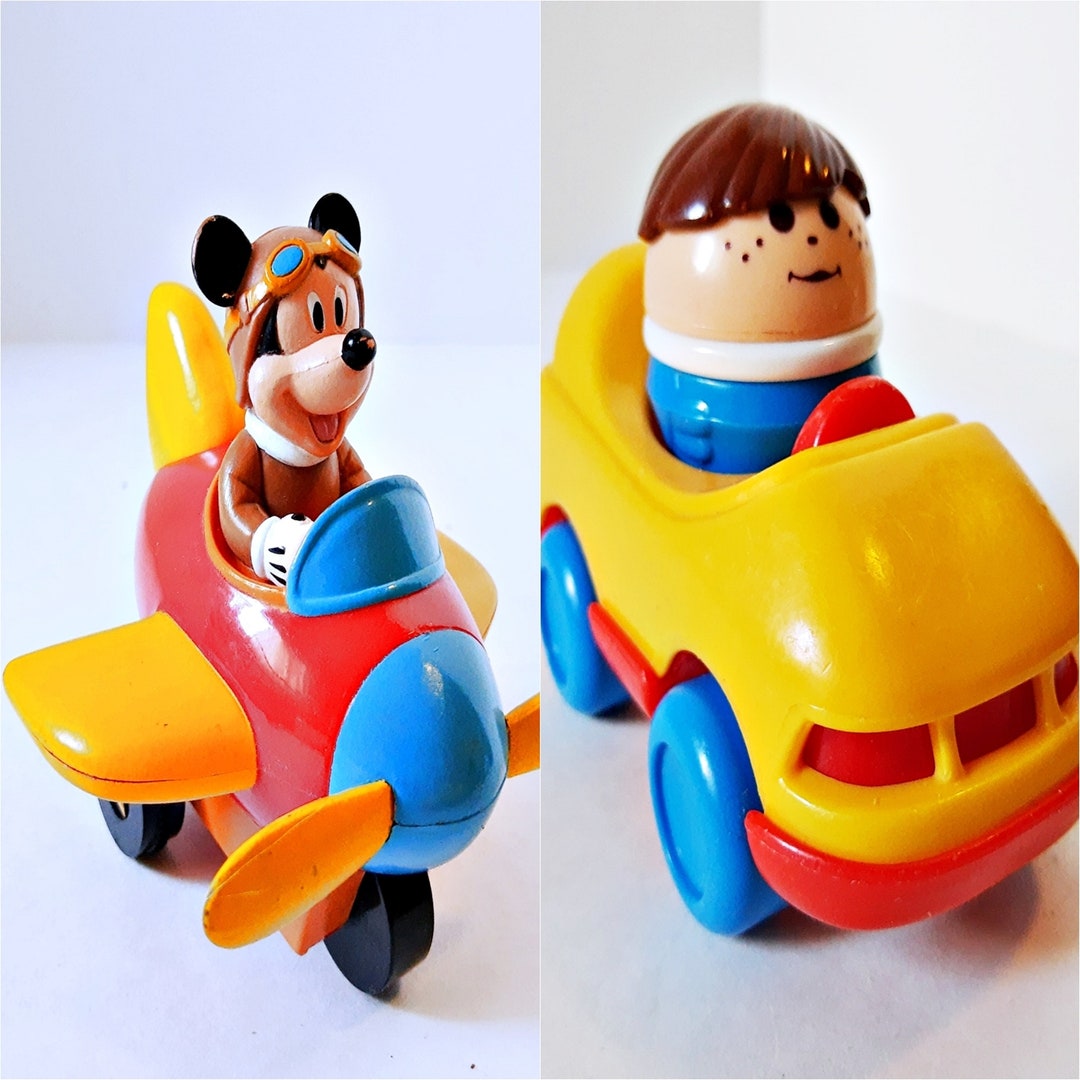 Mickey Mouse Disney Flying Airplane Vintage Little Tikes Tots Yellow ...