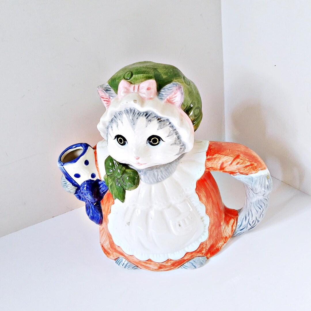 Gramma Cat Teapot, Cute Mommy Kitty, Heritage Mint Collection, Vintage ...