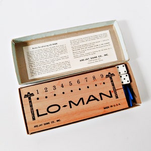 Vintage Lo Man Game, Totem Pole Peg Game, Original Box 1970s, Wood ...