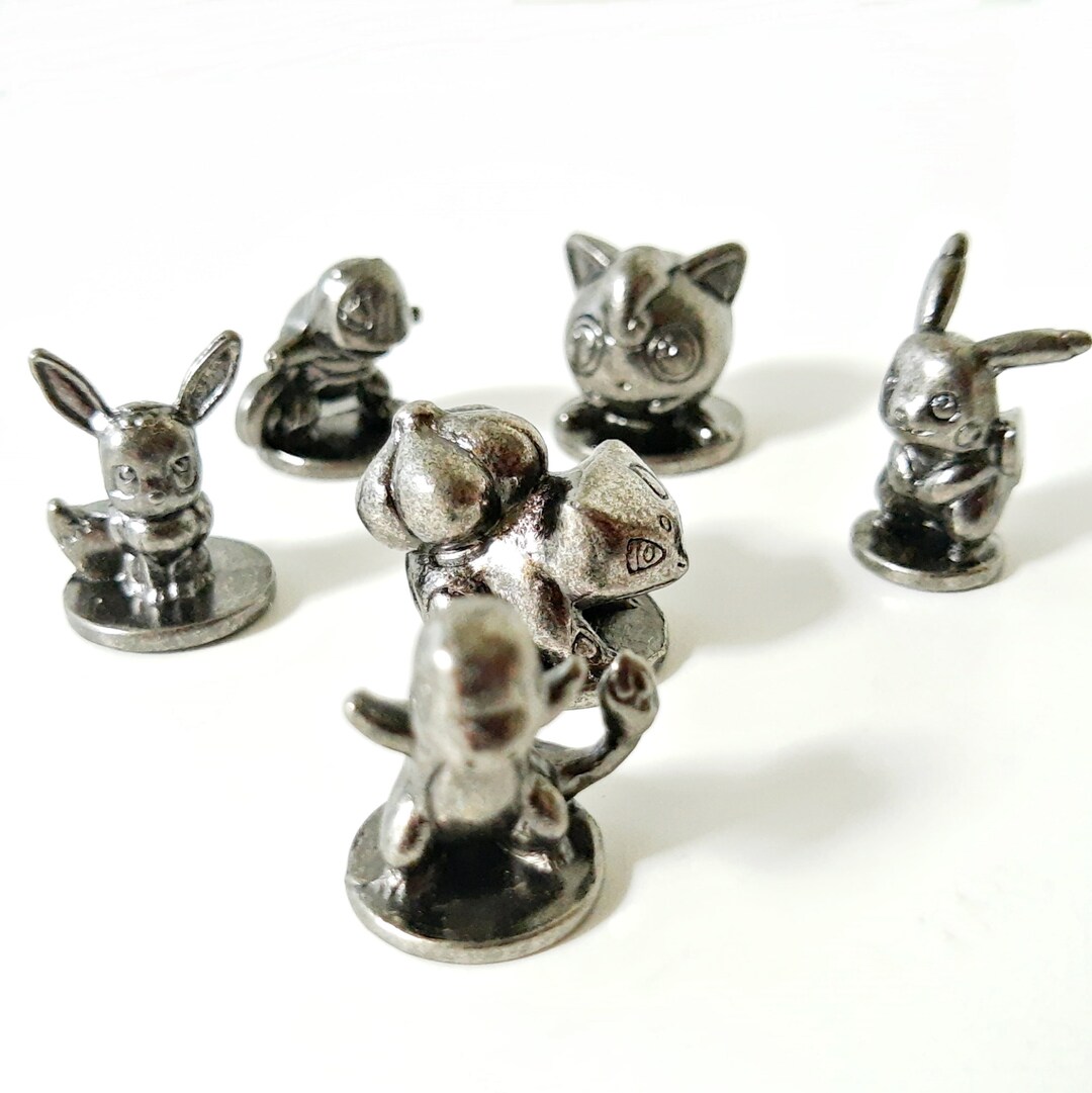 Pokemon Monopoly Game 6 Pewter Tokens, Includes Pikachu, Bulbasaurs ...
