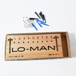 Vintage Lo Man Game, Totem Pole Peg Game, Original Box 1970s, Wood ...