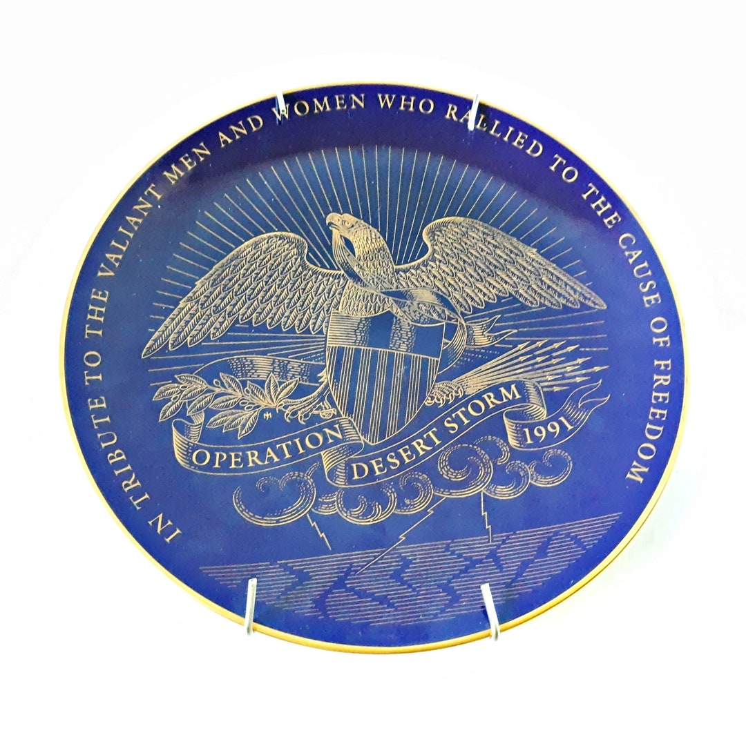 Commemorative Plate, Operation Desert Storm 1991, Fleetwood Collection Designed by Jeffrey ...