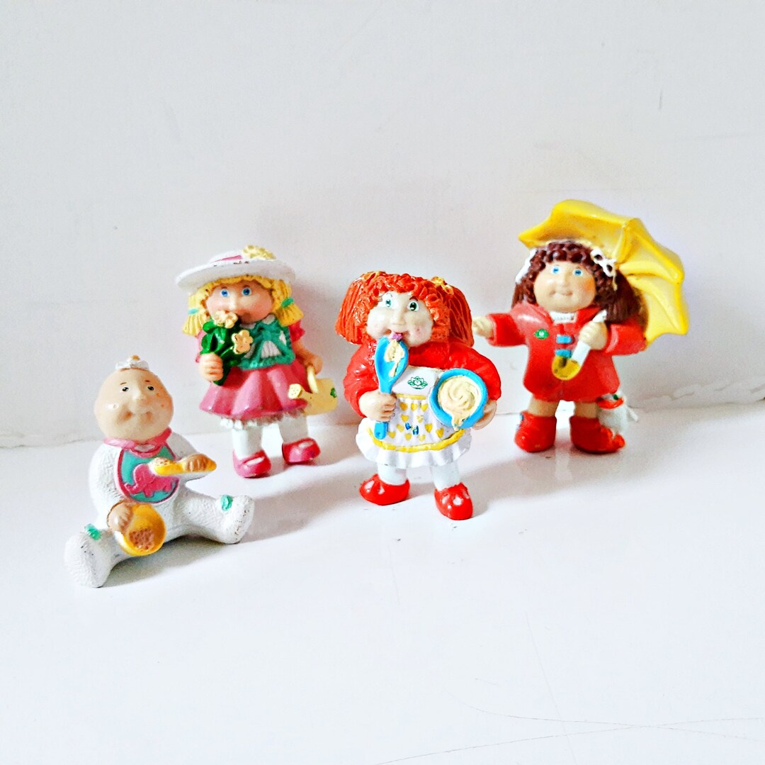 Cabbage Patch Babies, Four PVC Minis, 1984 Baby Eating, Gardener Girl ...