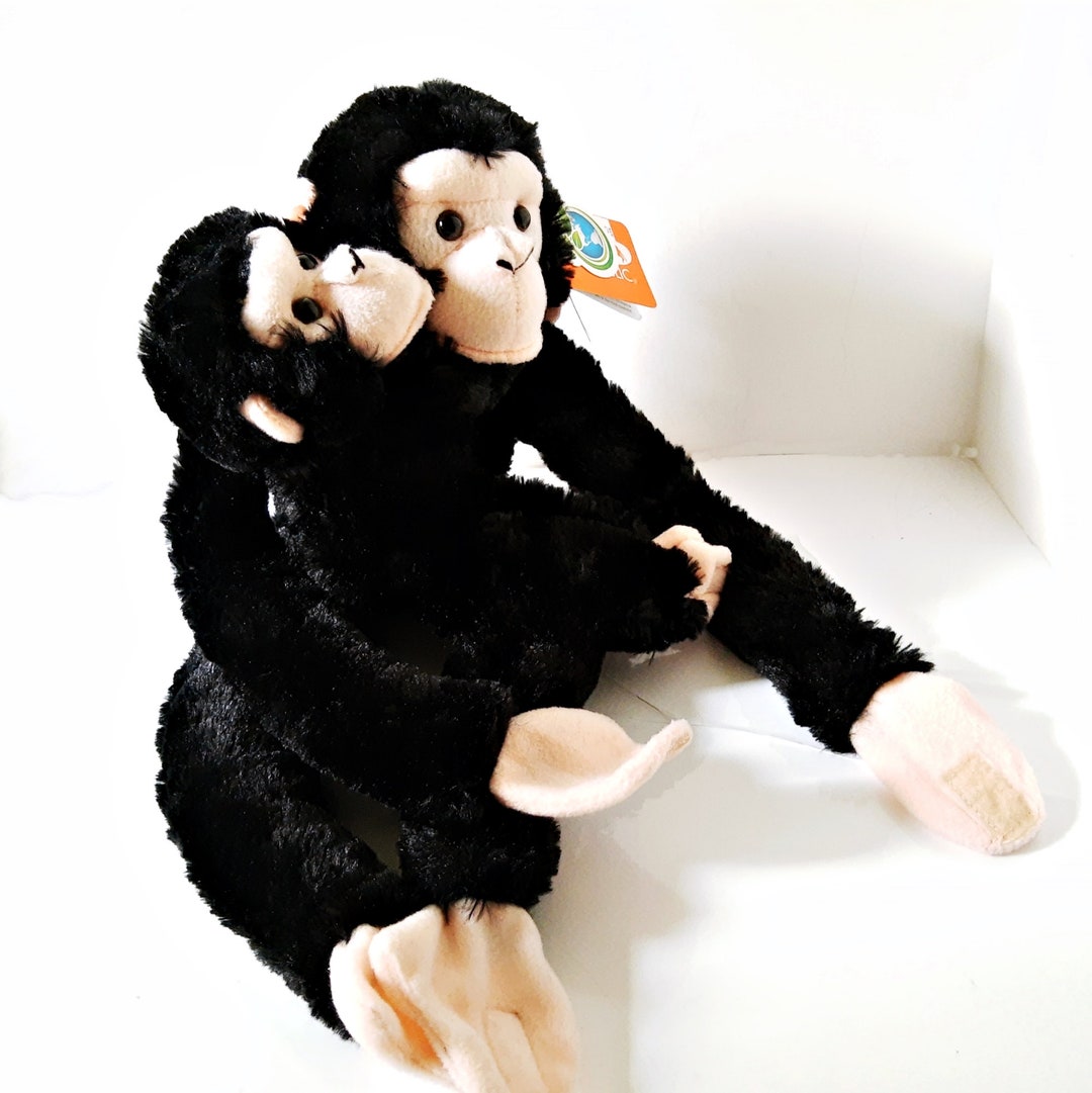 Wild Republic Monkey, Hanging 20 Inch Chimp Mom and Baby, Hands and ...