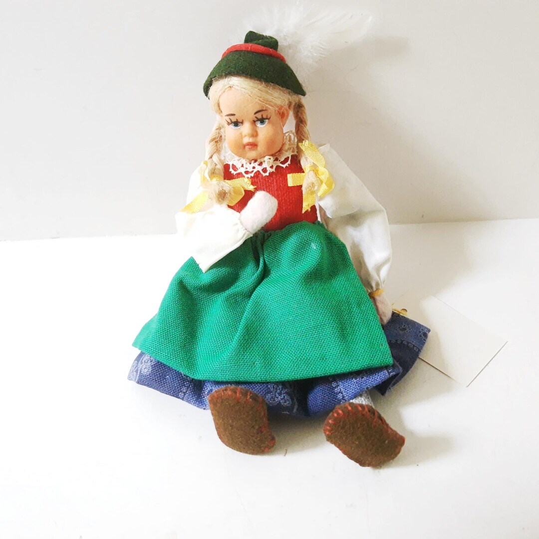 Vintage Poseable Doll, Original Salzburg Handmade With Tag, Made in ...