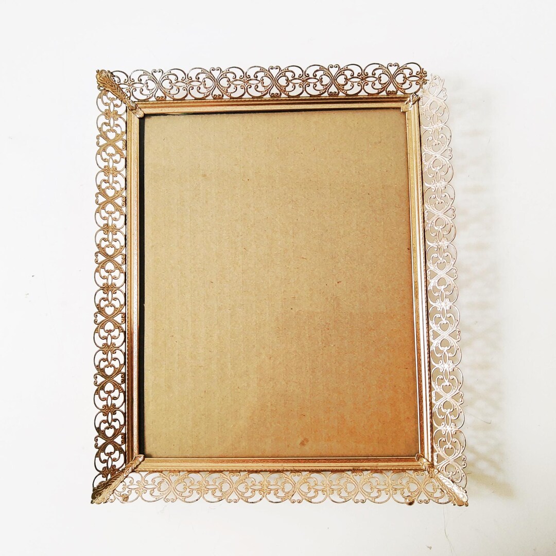 Filigree Photo Frame Wall Hanging, Metal Picture Frame, Holds 8 X 10 ...