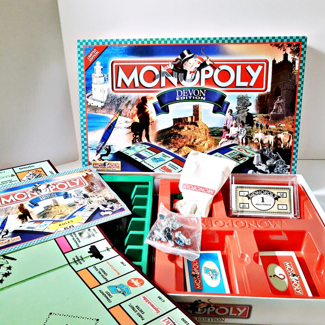 Monopoly Board Game Devon Edition, 2002 Vintage England, Limited ...