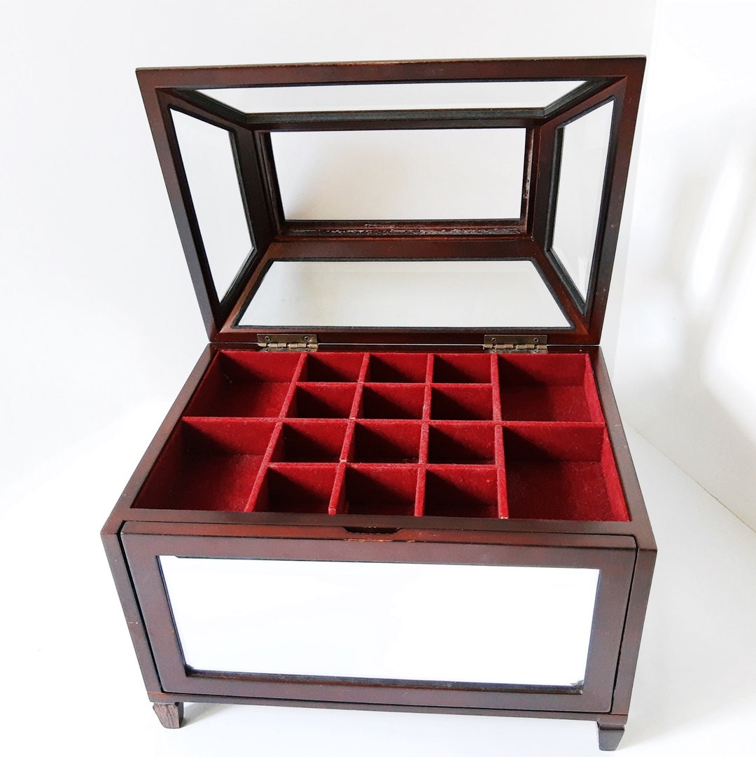 Bombay Company Wood, Jewelry Box Chest, Greenhouse Shape, Bevelled ...