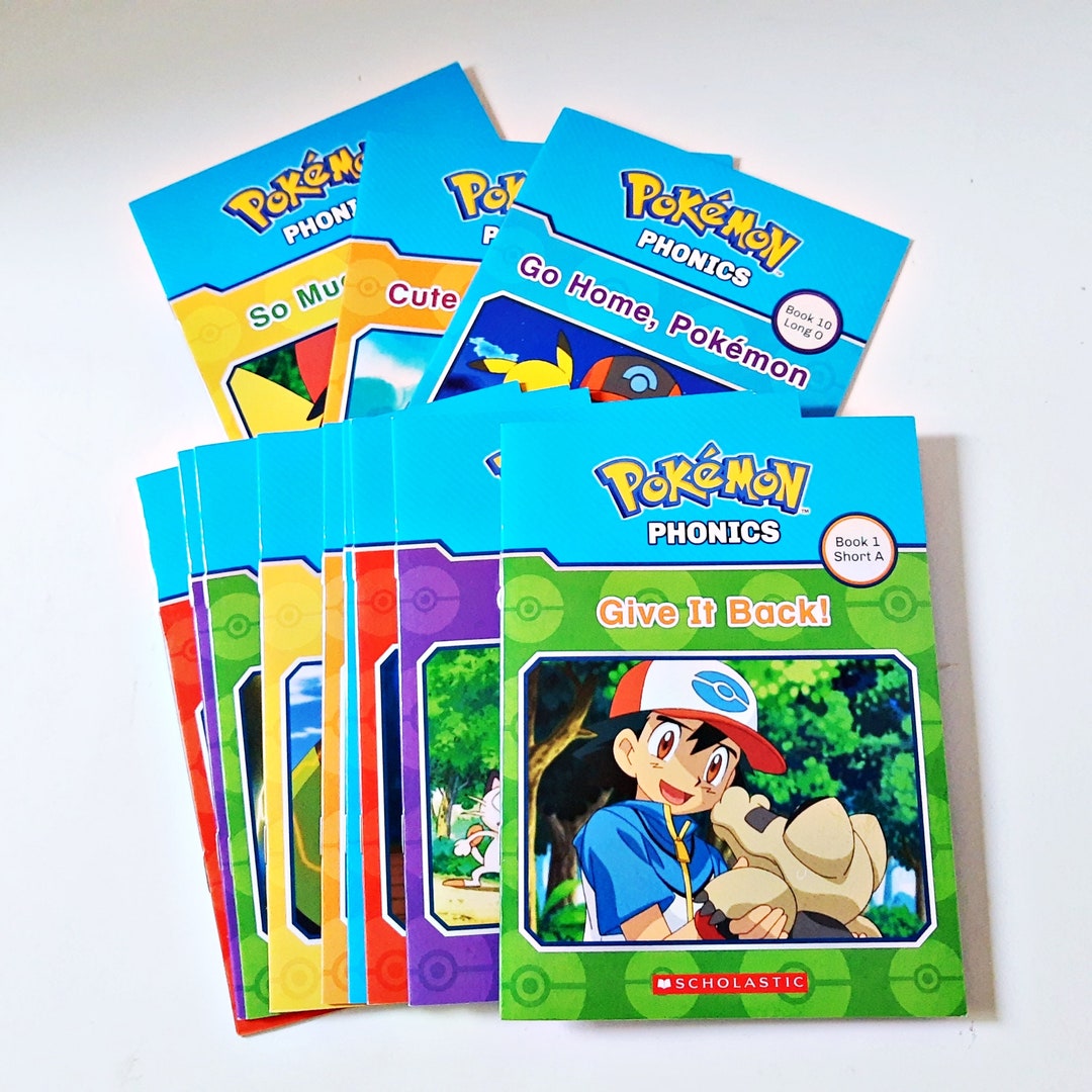 Pokemon Phonics, Childrens Books, Soft Cover Set of 12, Short and Long ...