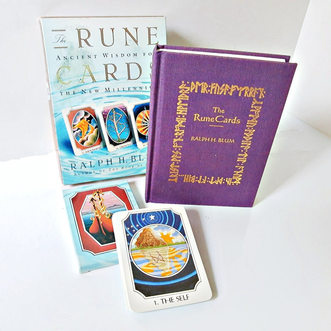 The Rune Cards by Ralph H. Blum 25 Card Pack, Hard Cover Book and Cards ...