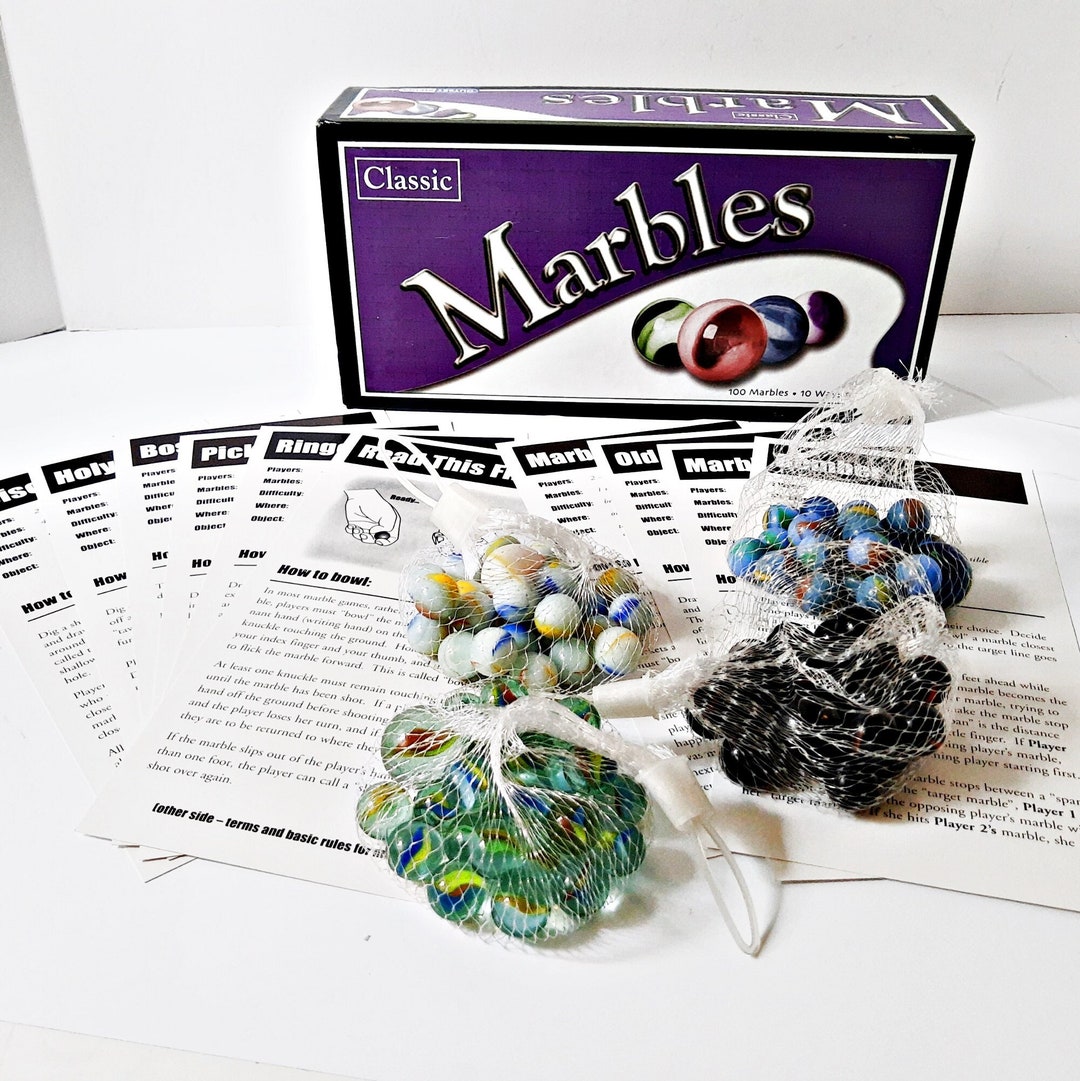 100 Classic Marbles, 10 Ways to Play, by Outset Media Games, Quality ...