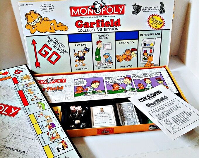 Garfield Comic Strip, Monopoly Board Game Collectors Edition Vintage ...