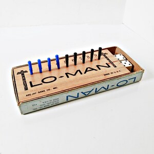 Vintage Lo Man Game, Totem Pole Peg Game, Original Box 1970s, Wood ...