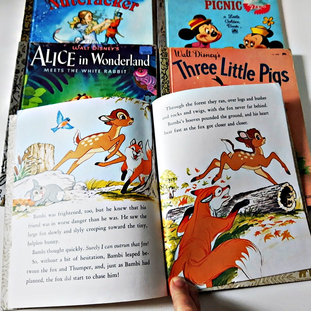 Little Golden Books, Nutcracker, Bambi Friends of Forest, Mickey Mouse ...