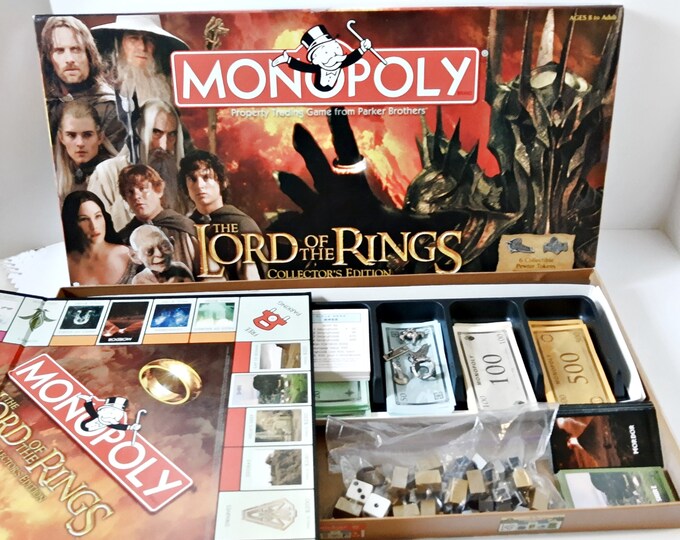 Lord of the Rings Monopoly Board Game Collectors Edition Almost ...