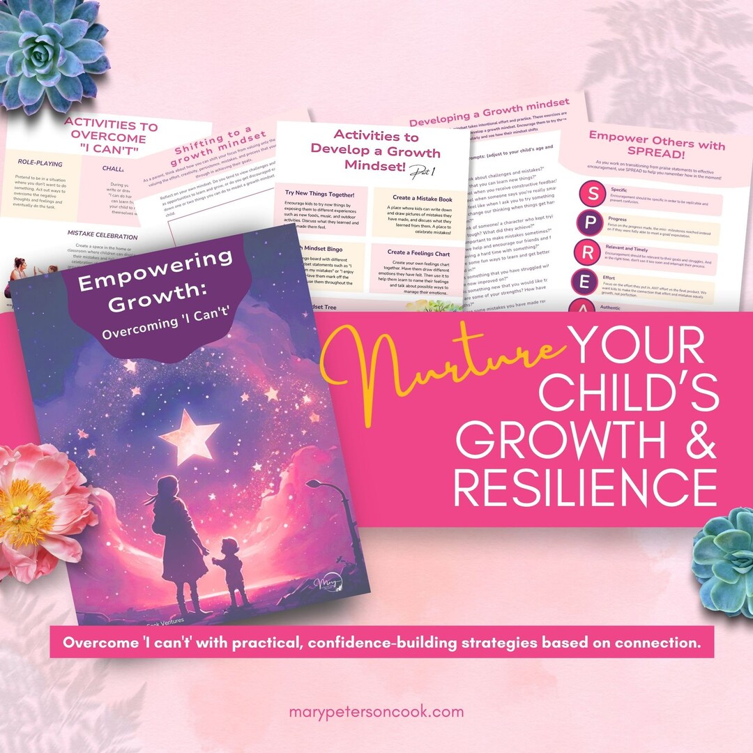 Growth Mindset Workbook | Kids Growth Mindset | Empowering Kids | Child ...