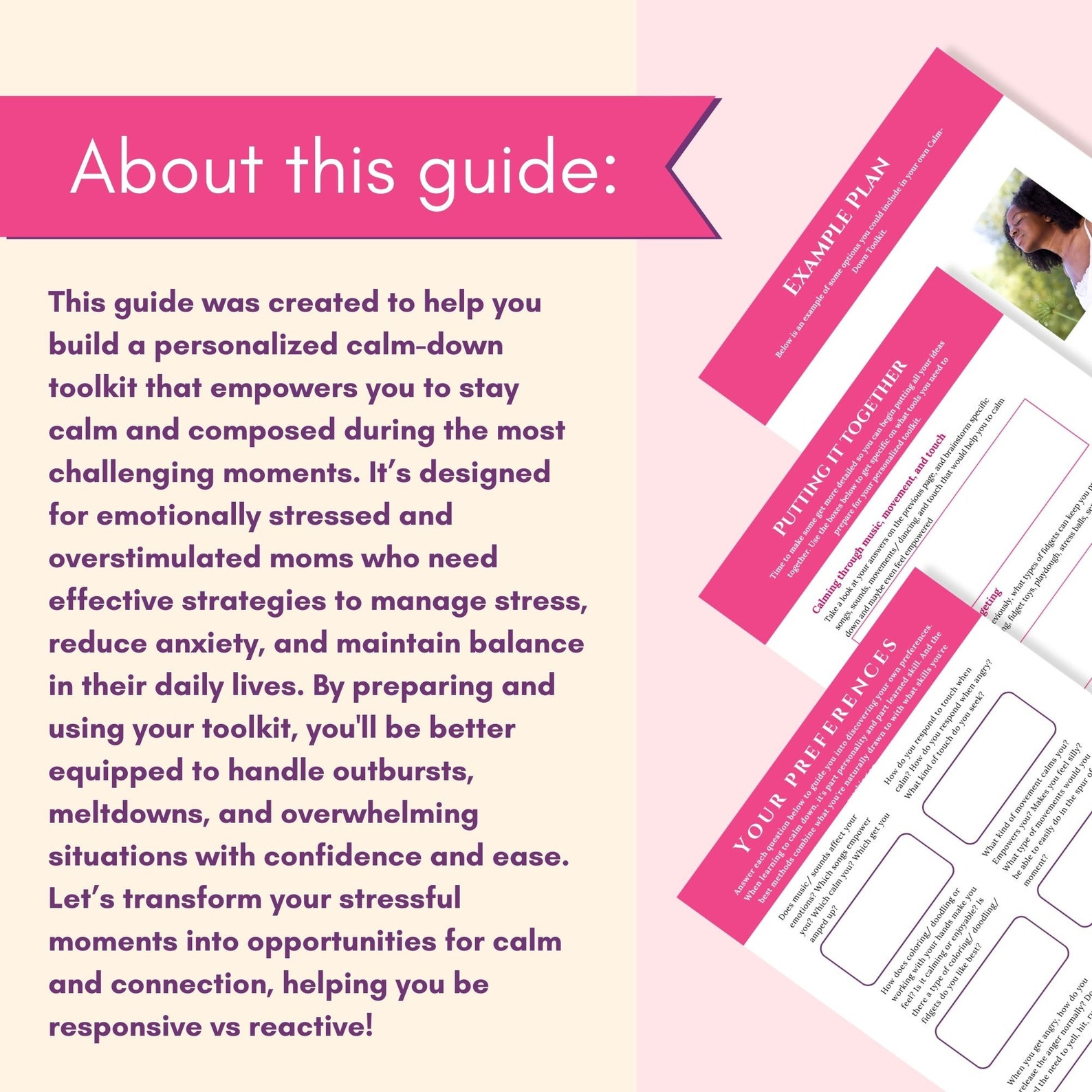 Calm Down Choices Coping Skills Self Regulation Calming Strategies ...