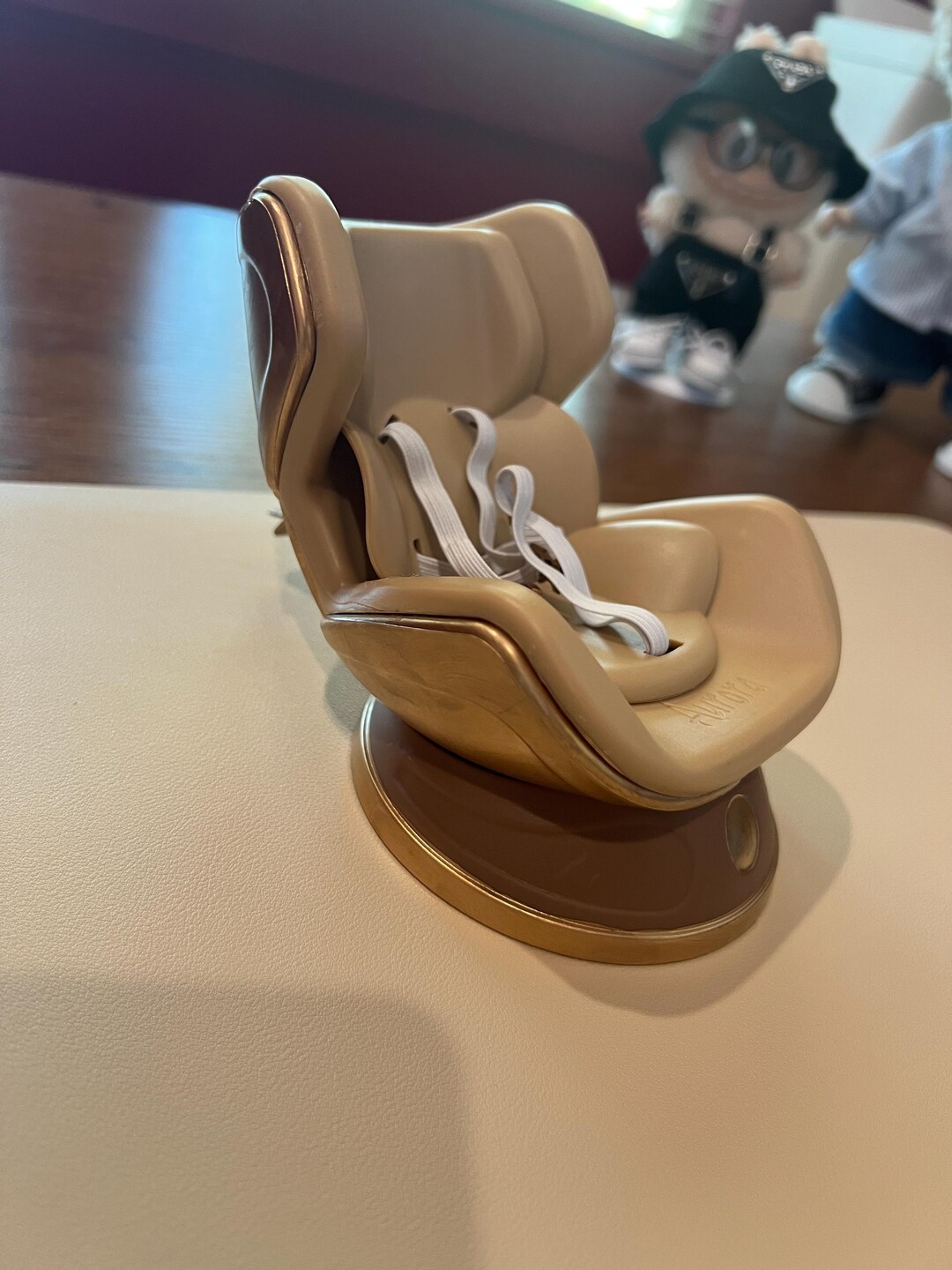 Custom Painted Gold Labubu Car Seat - Etsy
