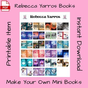 PRINTABLE ITEM, Rebecca Yarros Mini Book Template, Make Your Own Mini ...