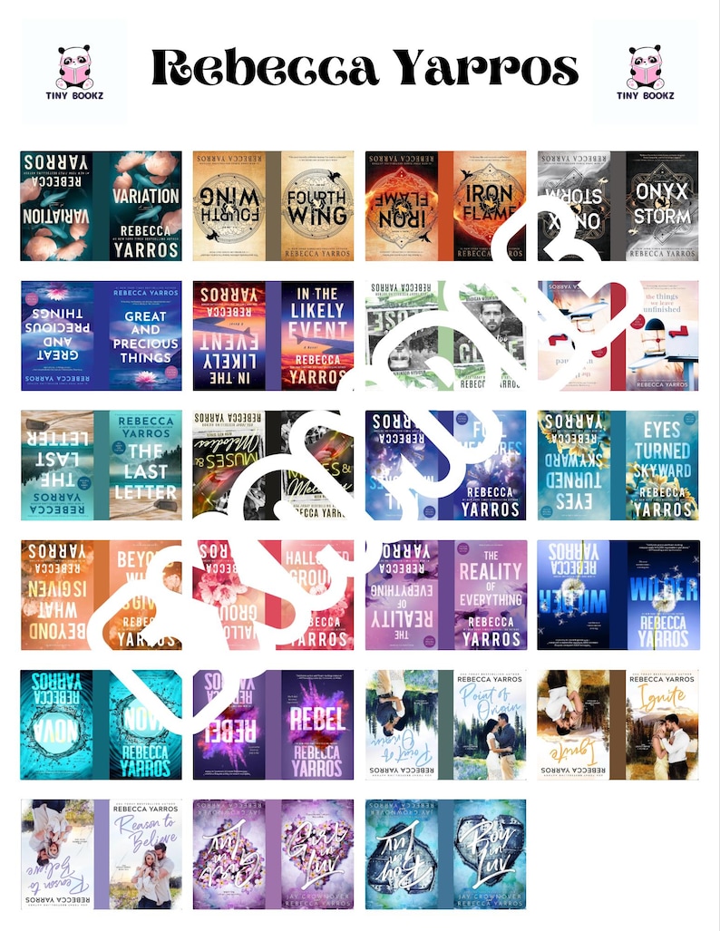 PRINTABLE ITEM, Rebecca Yarros Mini Book Template, Make Your Own Mini ...