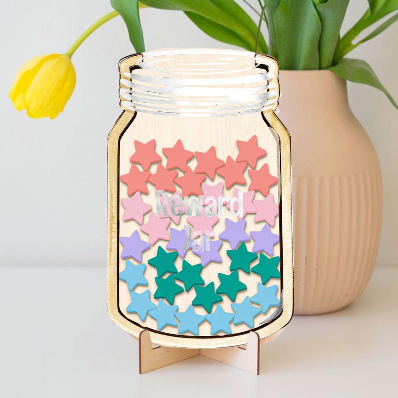 Smiley Face Reward Jar, Personalized Gift for Teacher, Colorful ...