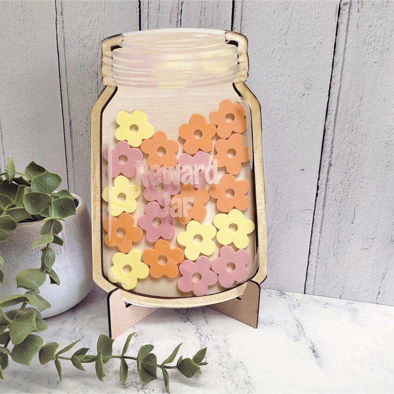 Smiley Face Reward Jar, Personalized Gift for Teacher, Colorful ...