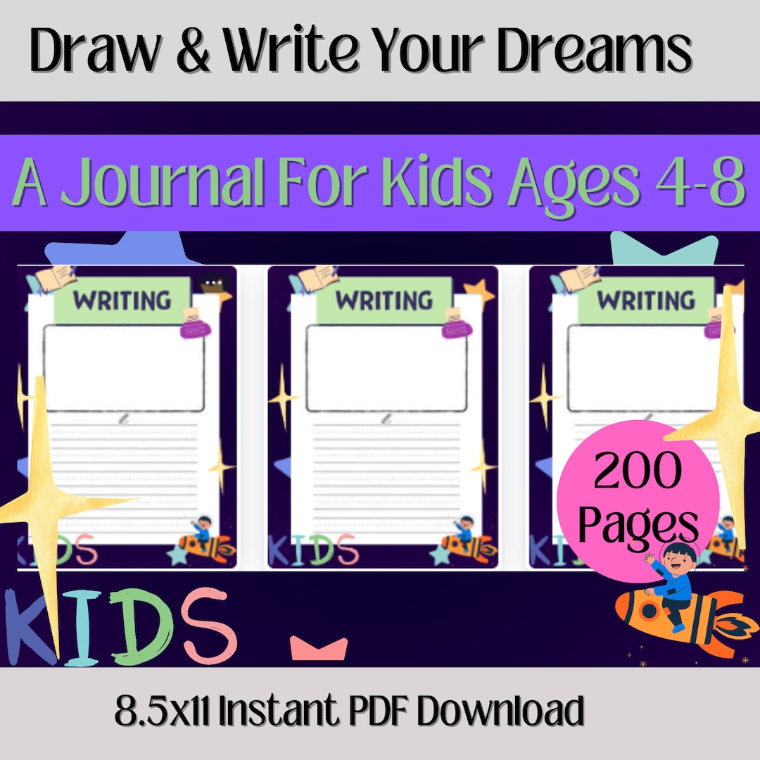 Draw and Write Space-themed Journal |kids Daily Journal Printable ...