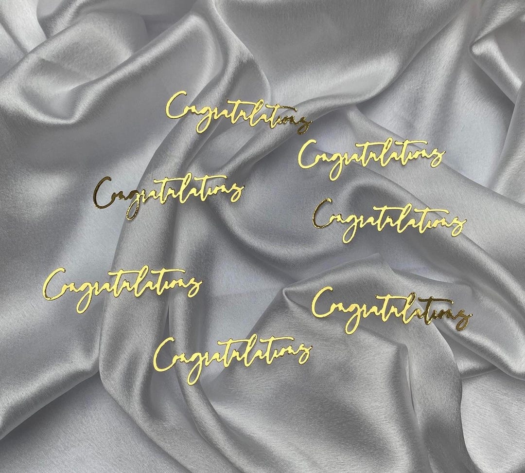 Congratulations Cupcake Toppers Any Occasion Various Colours Glitter ...