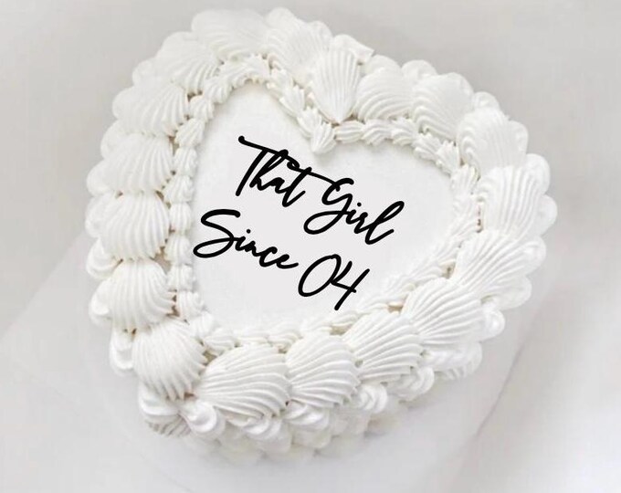 Custom Script Font Cake Topper Cake Charm Perfect for Heart Cakes Bento ...