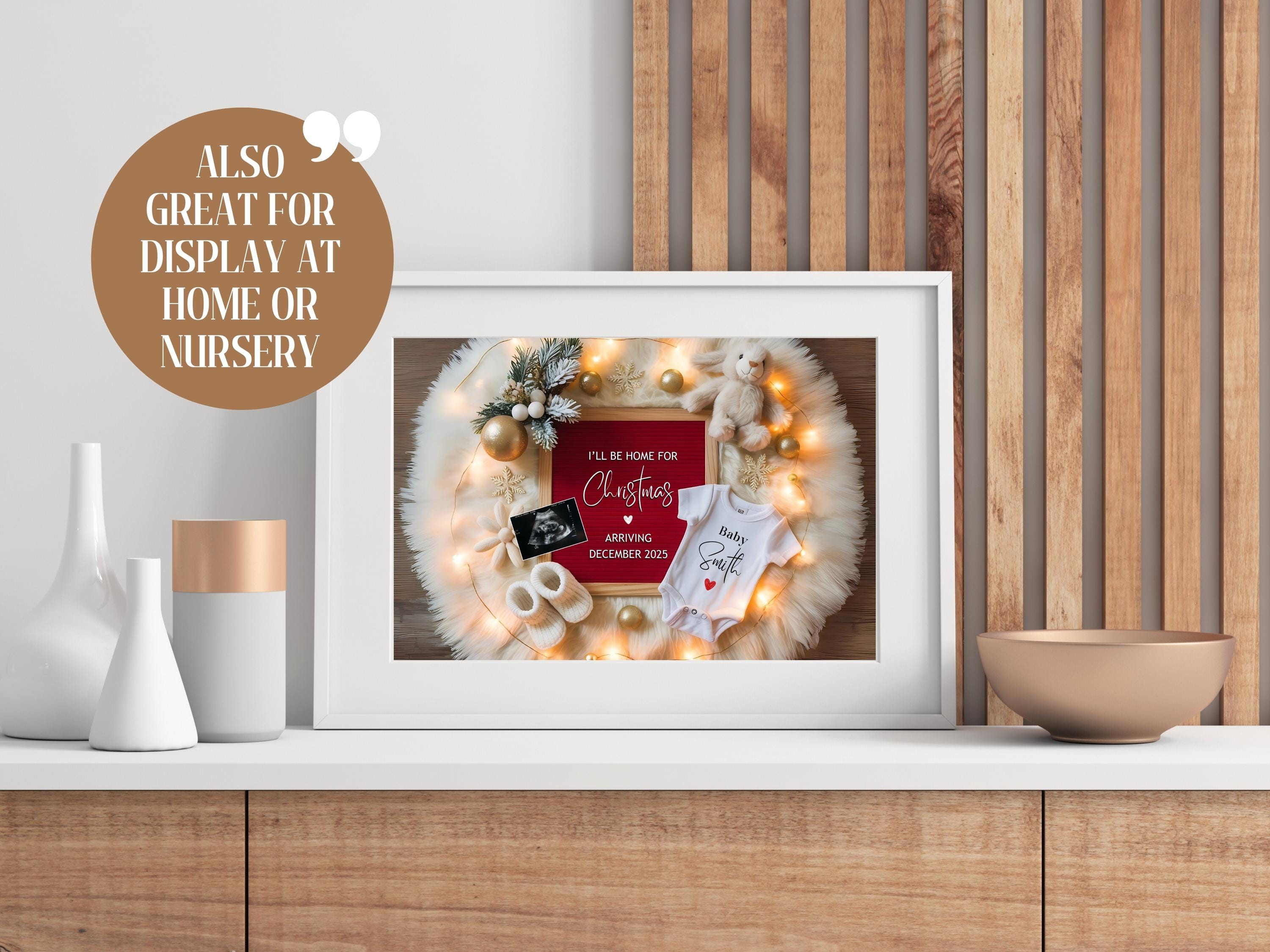 Winter Christmas Pregnancy Announcement December Baby Announcement ...