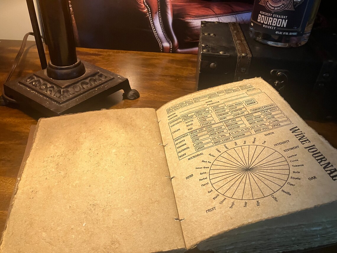 Wine Journal, Wine Gift, Wine Enthusiast, Wine Lovers, Leather Journal ...