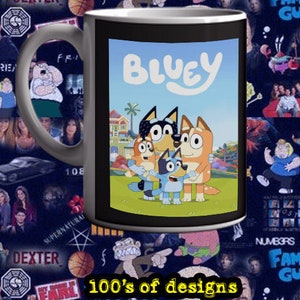 Bluey 11oz Mug Featuring Bluey and Bingo TV Show Memorabilia Kids Gift ...